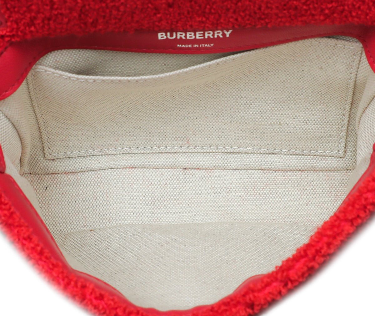 Burberry Red Terry Cloth Mini Lola Chain Bag – THE CLOSET
