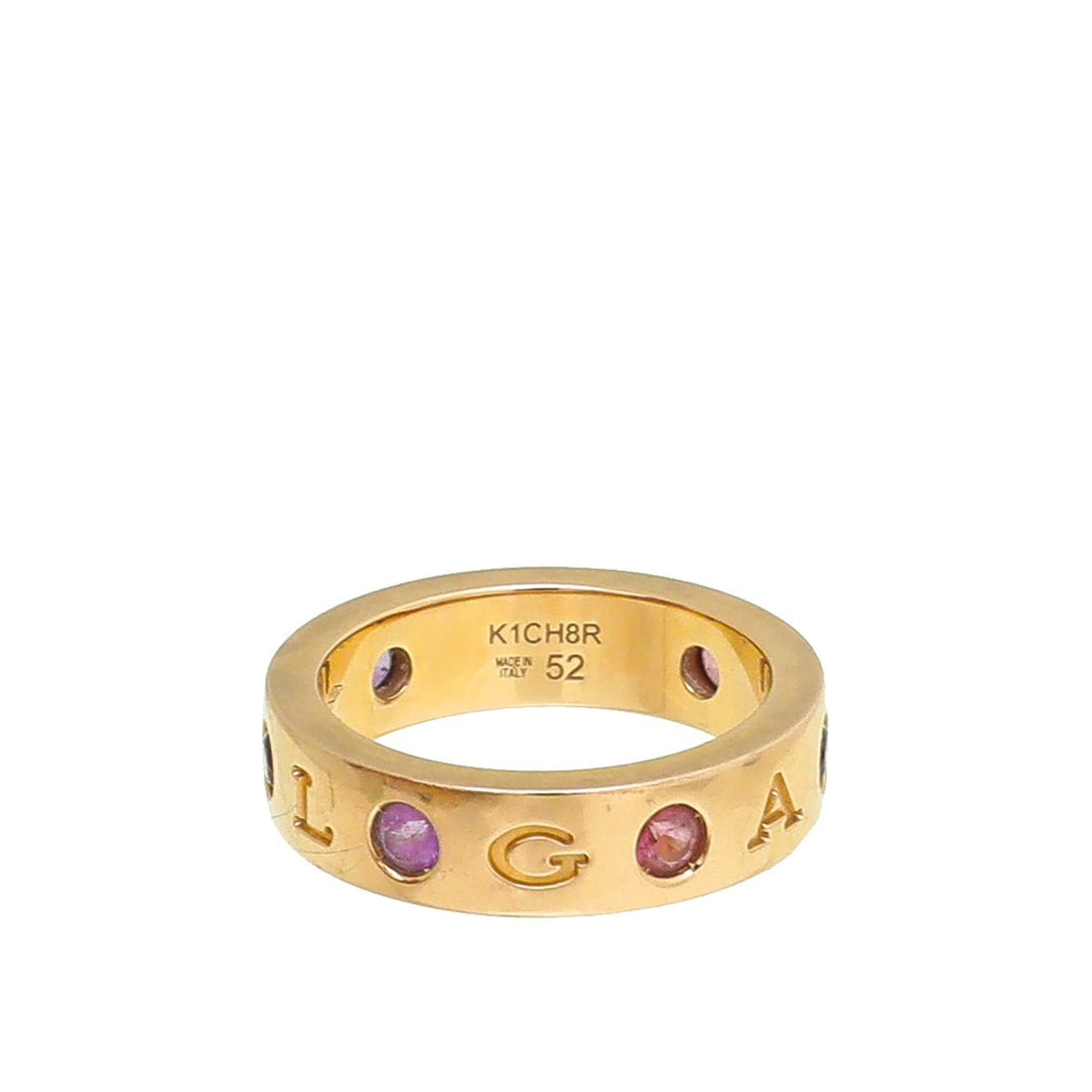 Bvlgari 18K Pink Gold Diamond Roman Sorbets Ring 52 – THE CLOSET