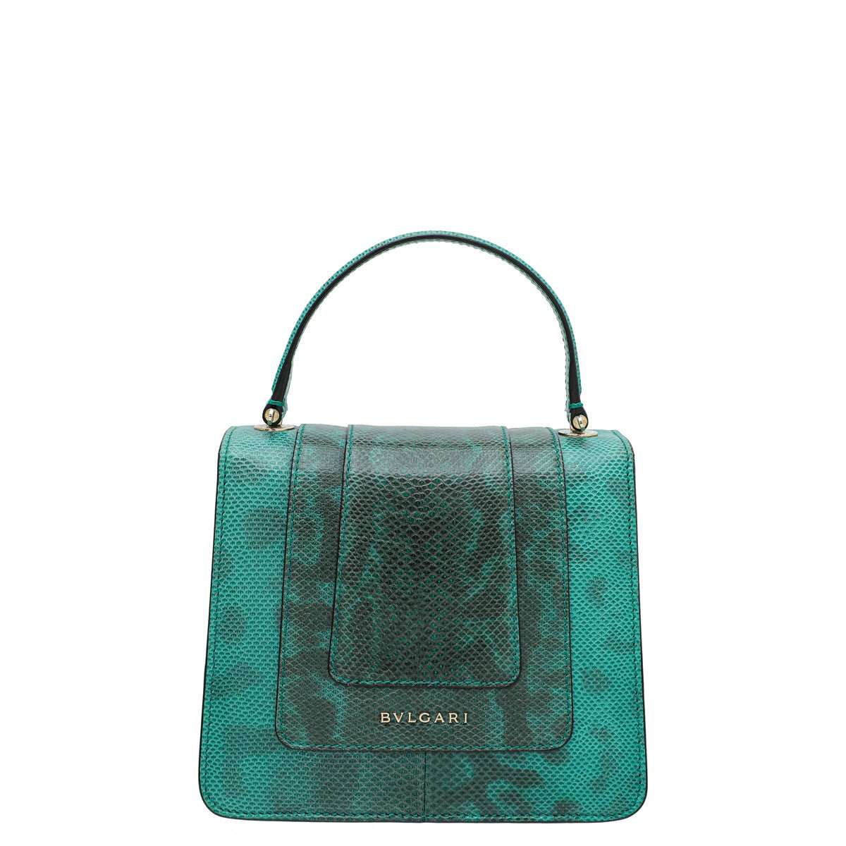 Bvlgari Green Karung Skin Serpenti Forever Top Handle Bag – THE CLOSET