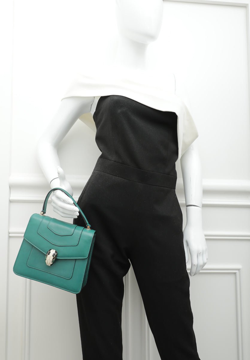 Bvlgari Green Serpenti Forever Top Handle Bag – THE CLOSET
