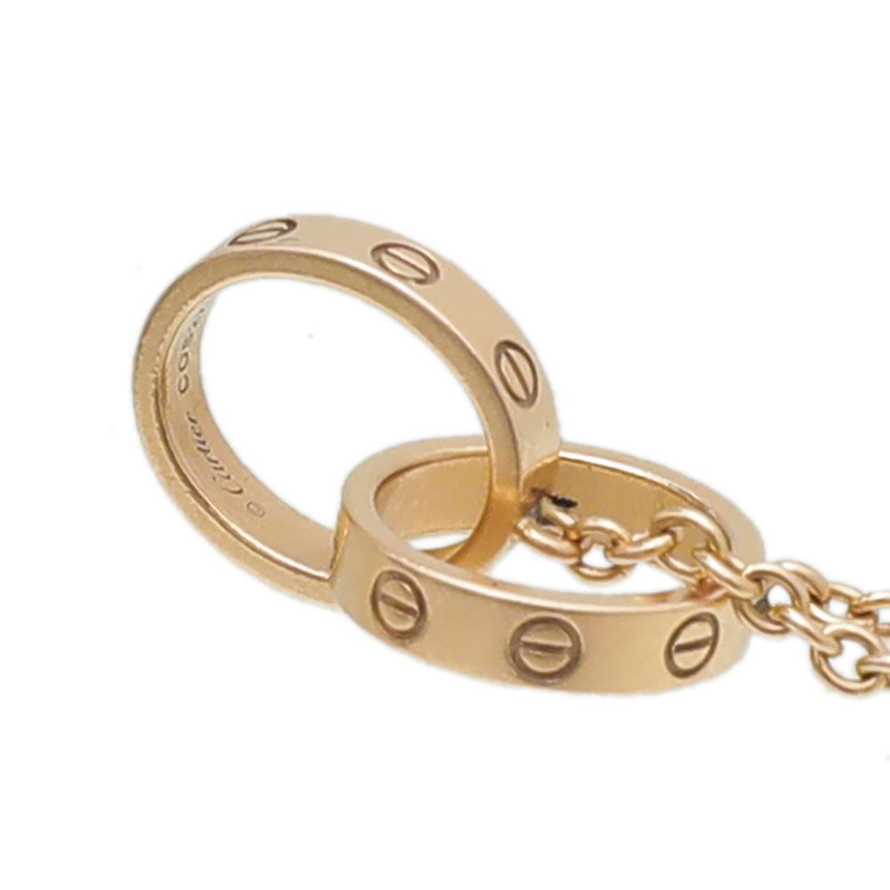 Cartier 18K Rose Gold Love Hoops Chain Bracelet – THE CLOSET