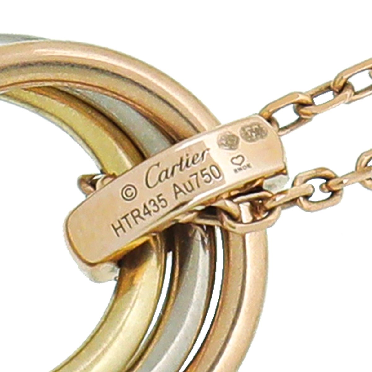 Cartier 18K Trinity Gold Diamond Necklace – THE CLOSET