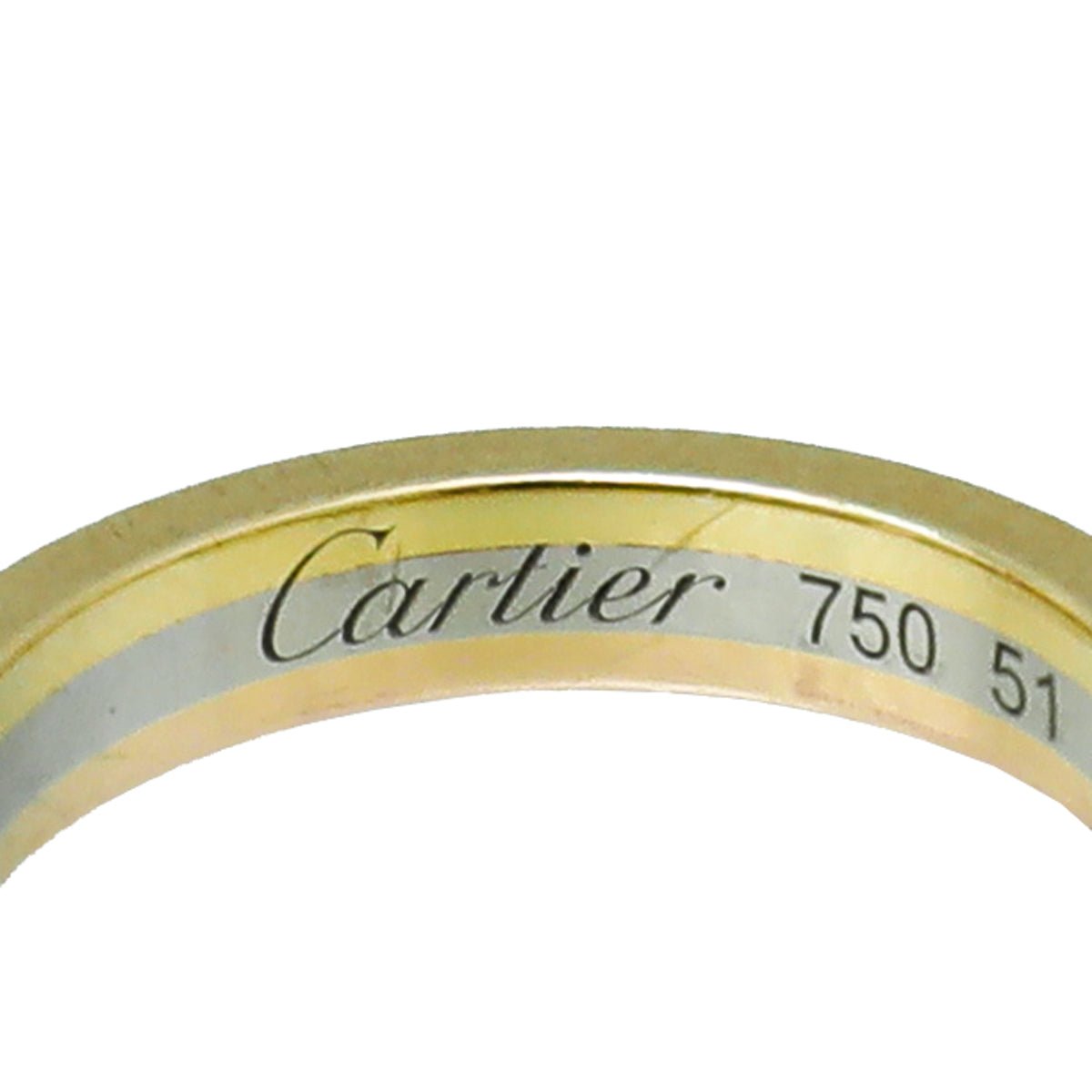 Cartier 18K Trinity Gold Diamond Vendôme Louis Cartier Wedding Band 51 ...
