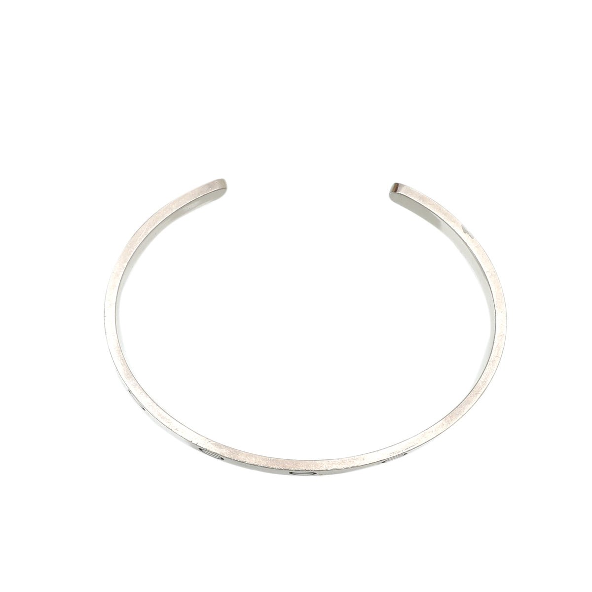 Cartier 18K White Gold Love Open Cuff Bracelet – The Closet