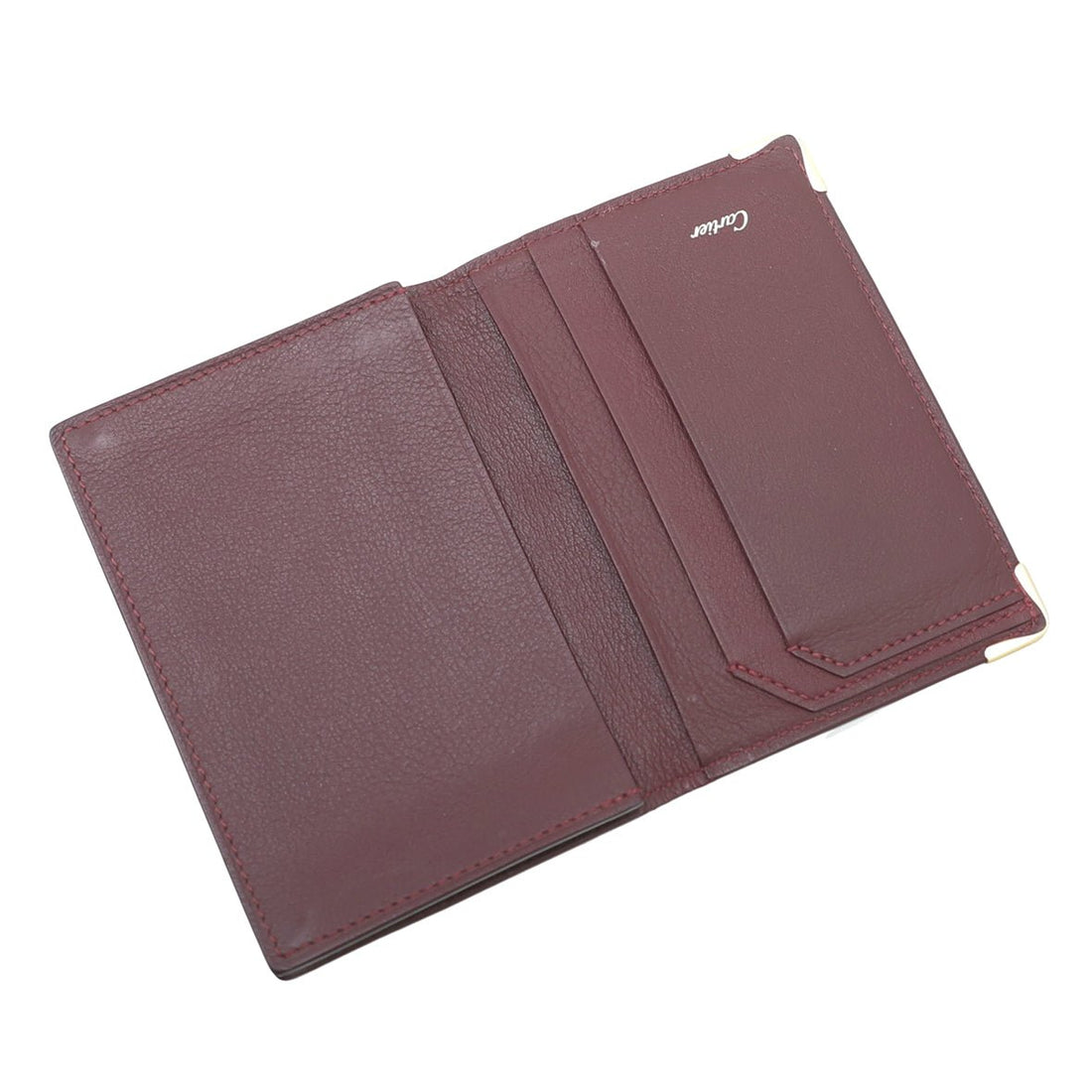 Cartier Burgundy Must De Cartier Business Card Holder – THE CLOSET
