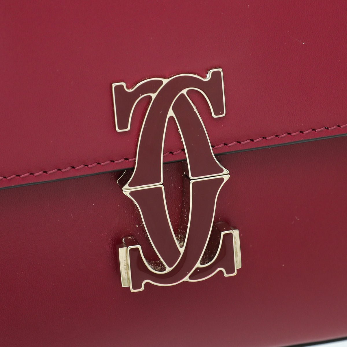Cartier Cherry Red Double C De Cartier Small Bag – THE CLOSET