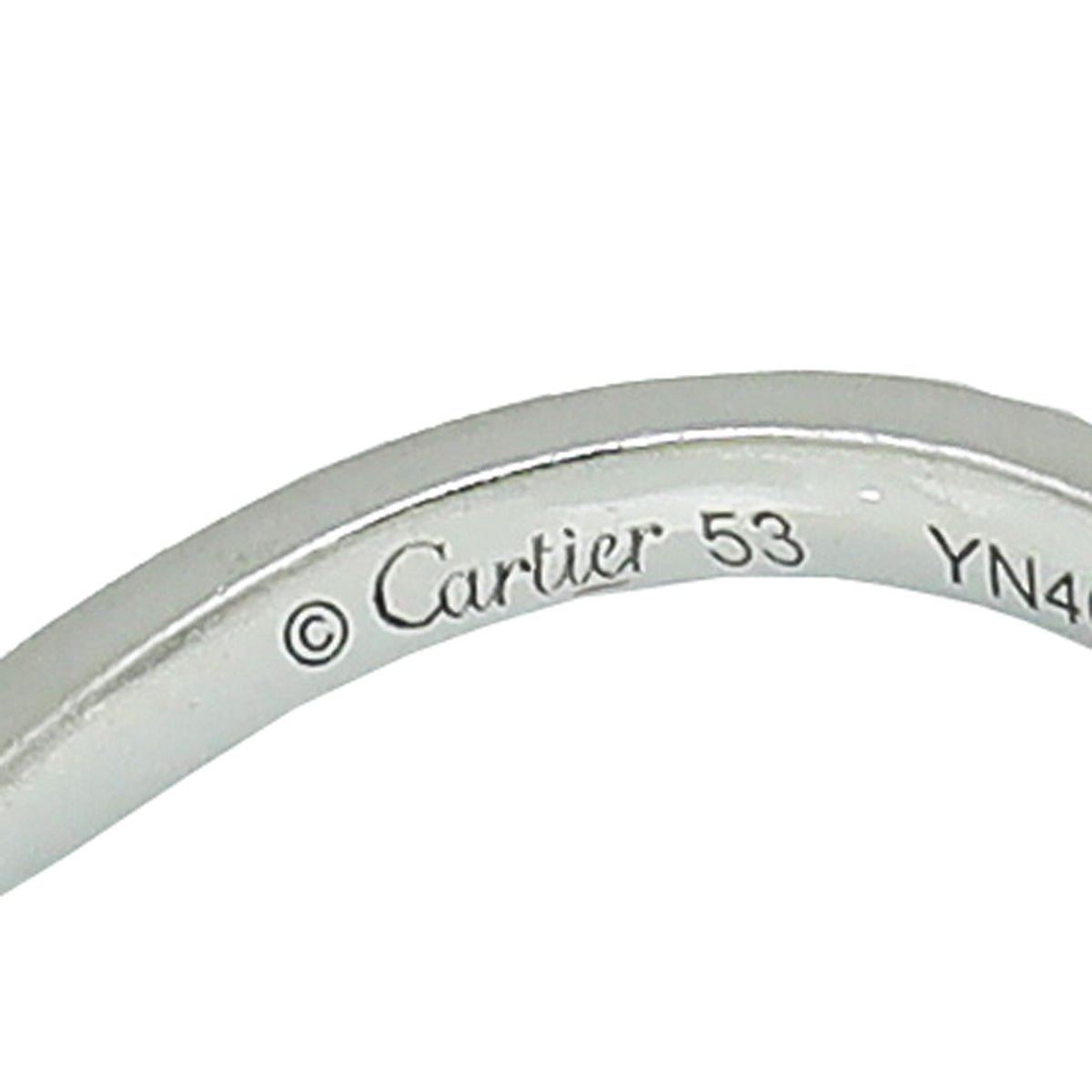 Cartier Diamond Platinum Trinity Ruban Wedding Band Ring 53 – THE CLOSET