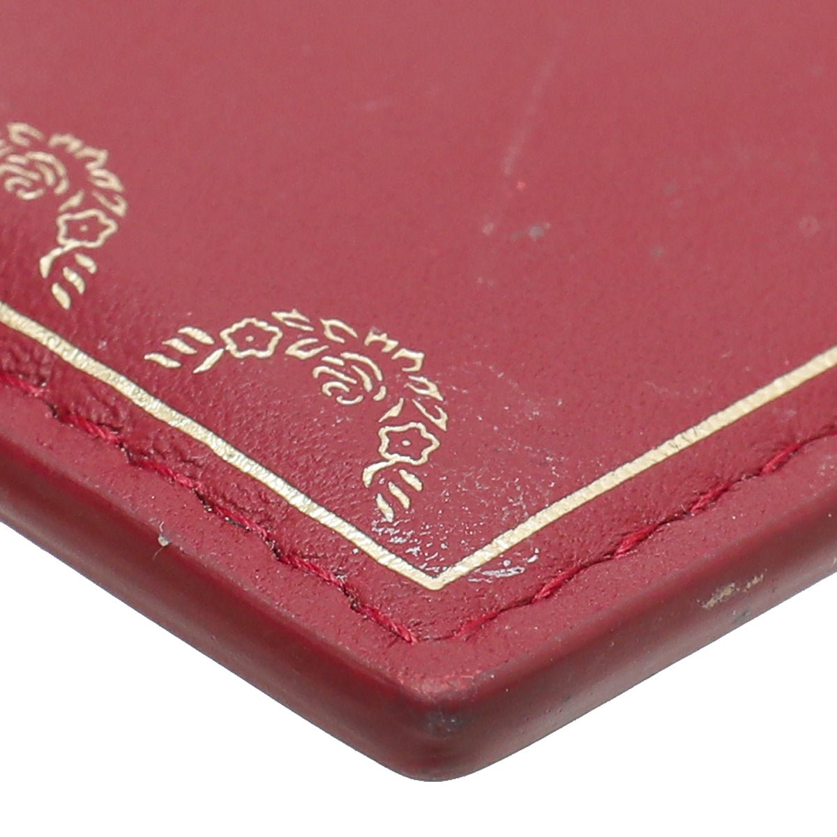 Cartier Spinal Red Guirlande De Cartier Card Holder W/ SSH Initial ...