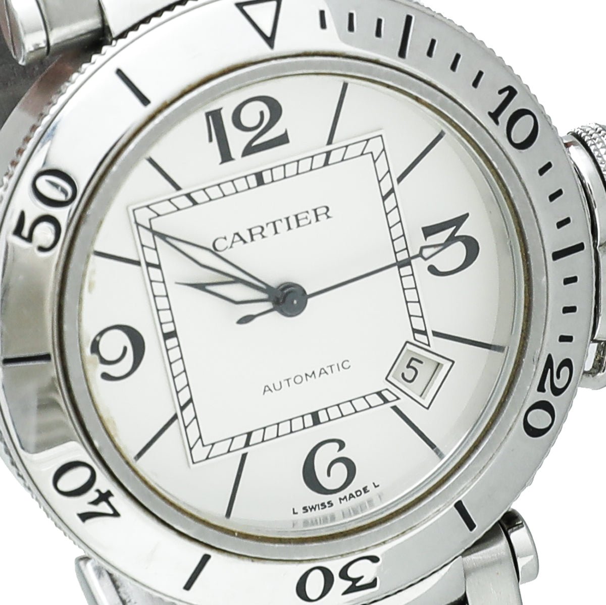 Cartier ST.ST Pasha Seatimer Date 40mm Watch – THE CLOSET