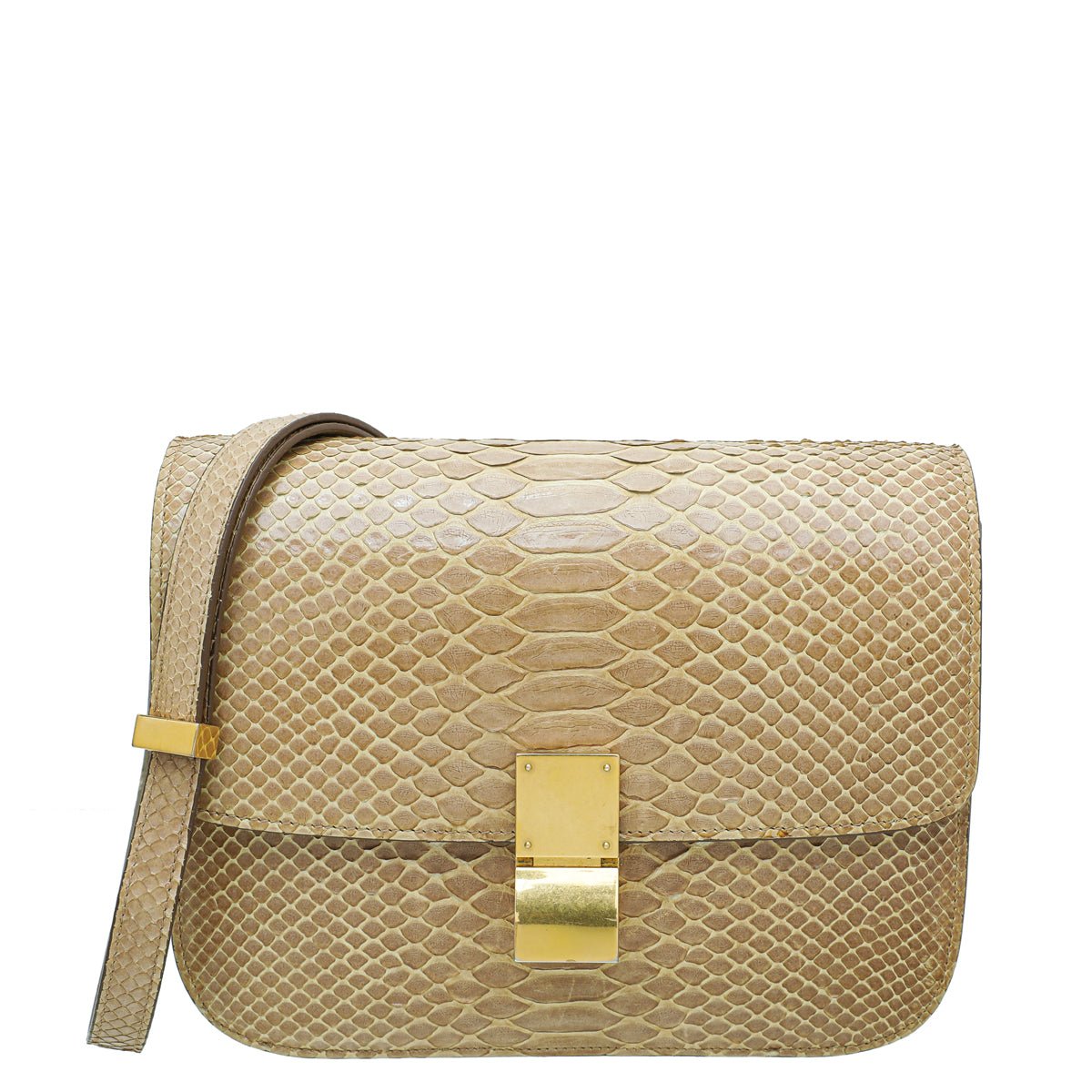 Celine Beige Python Classic Medium Bag – THE CLOSET
