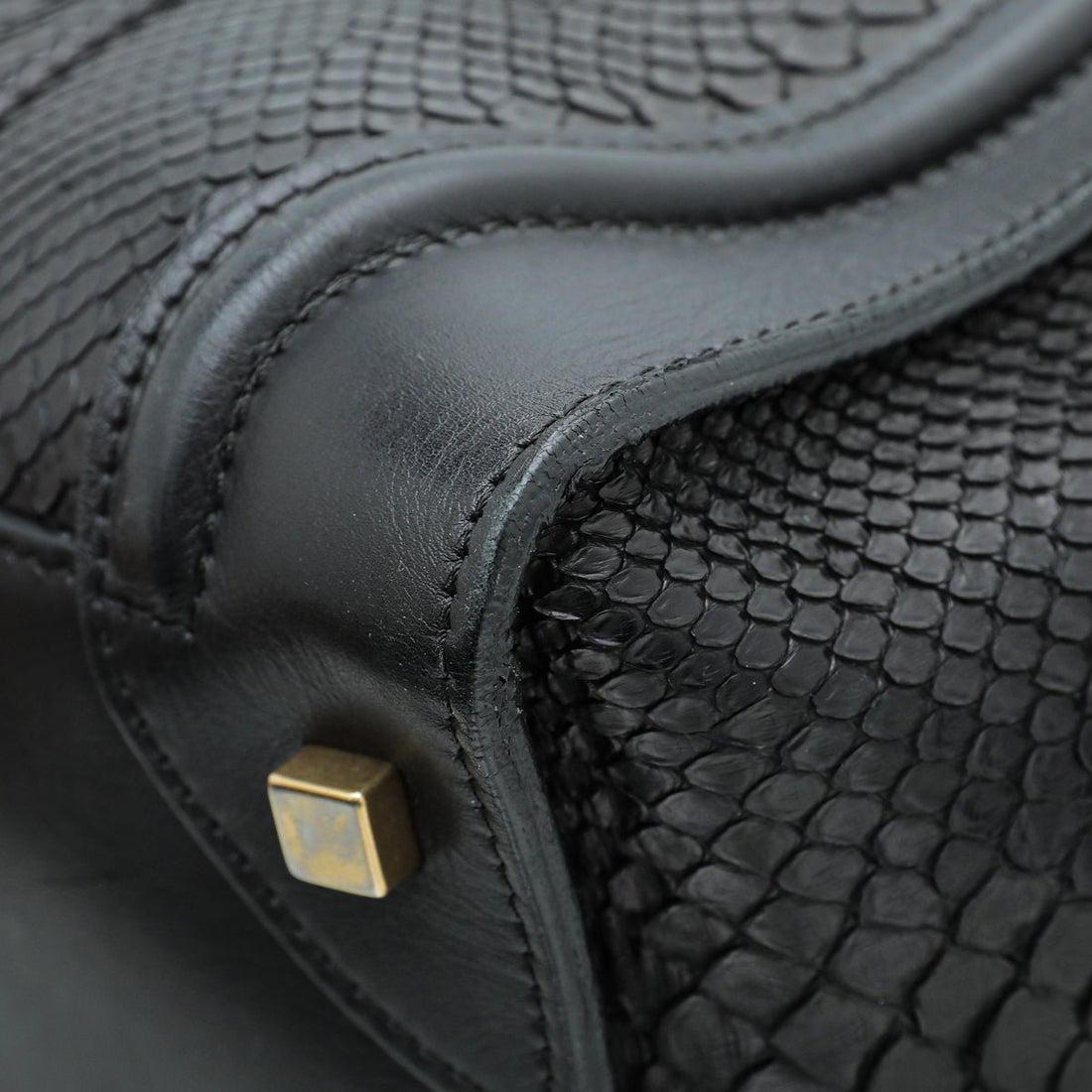 Celine Black Python Mini Luggage Bag – THE CLOSET