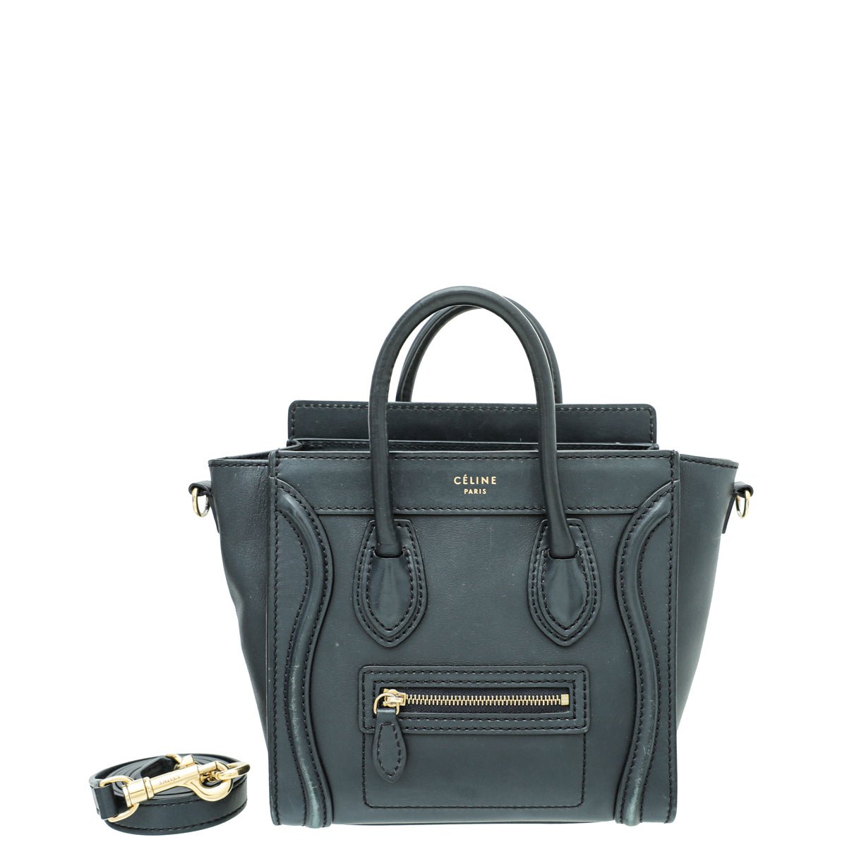 Celine Navy Blue Nano Luggage Nano Bag – THE CLOSET