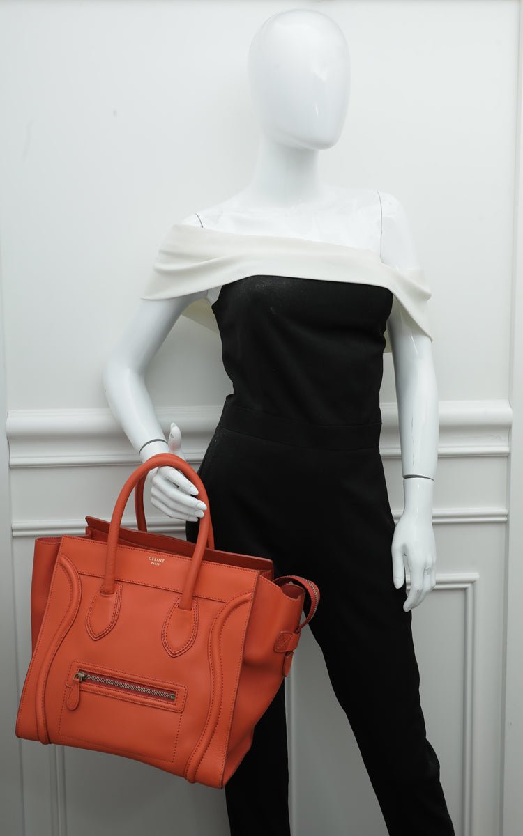 Celine Orange Mini Luggage Bag – THE CLOSET