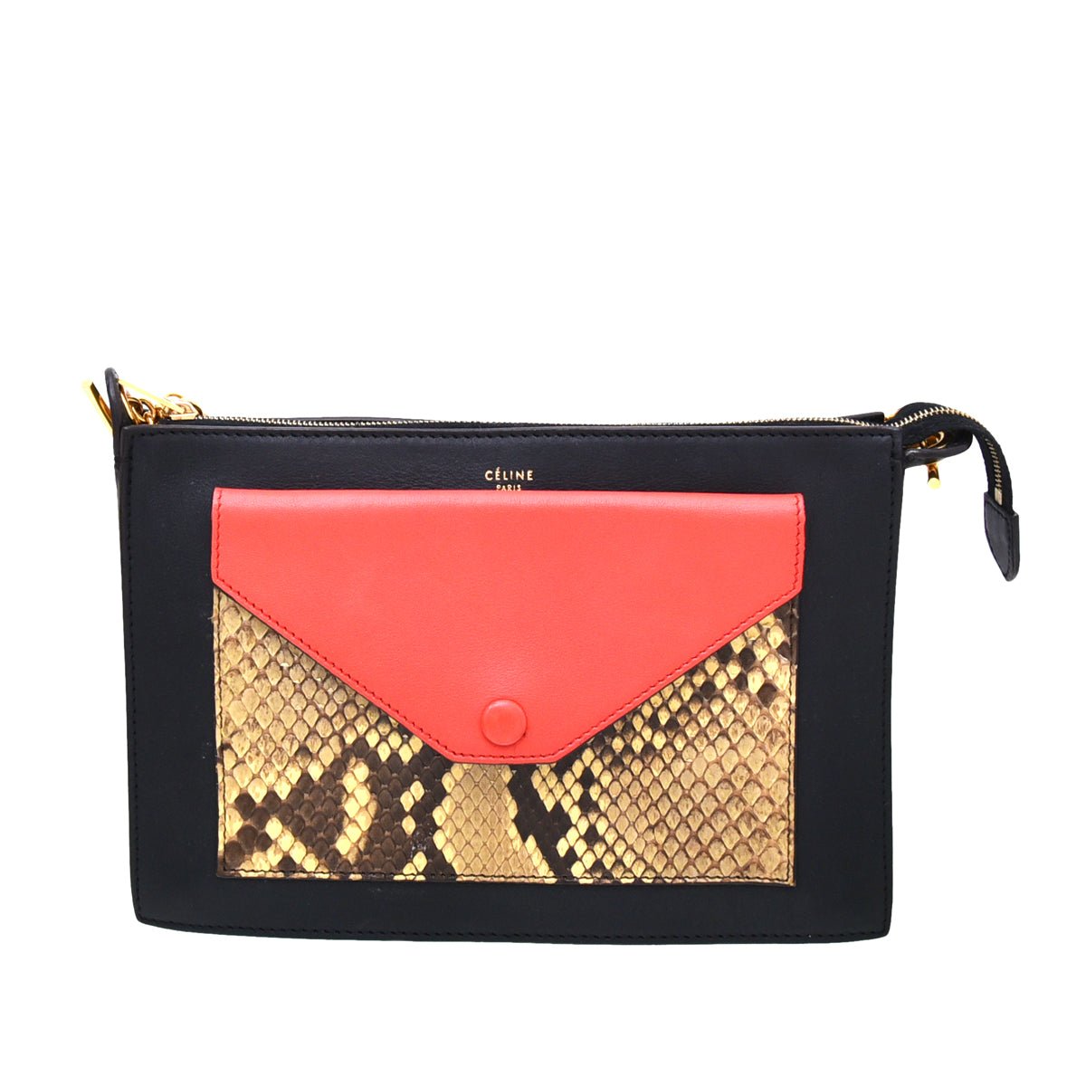 Celine Tricolor Envelope Python Chain Pouch – THE CLOSET