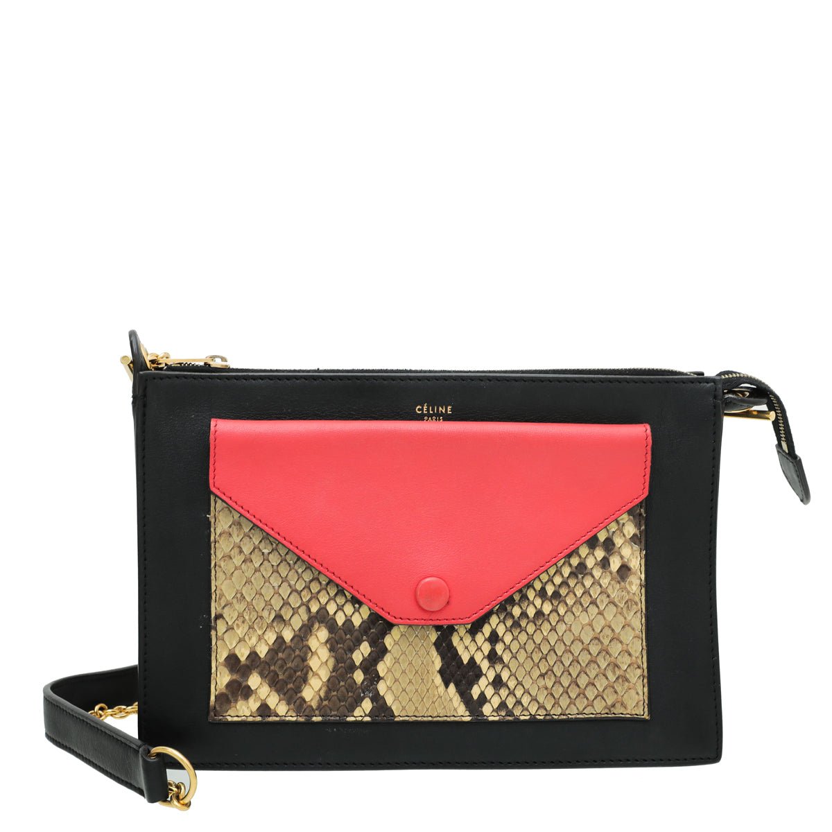 Celine Tricolor Envelope Python Chain Pouch – THE CLOSET