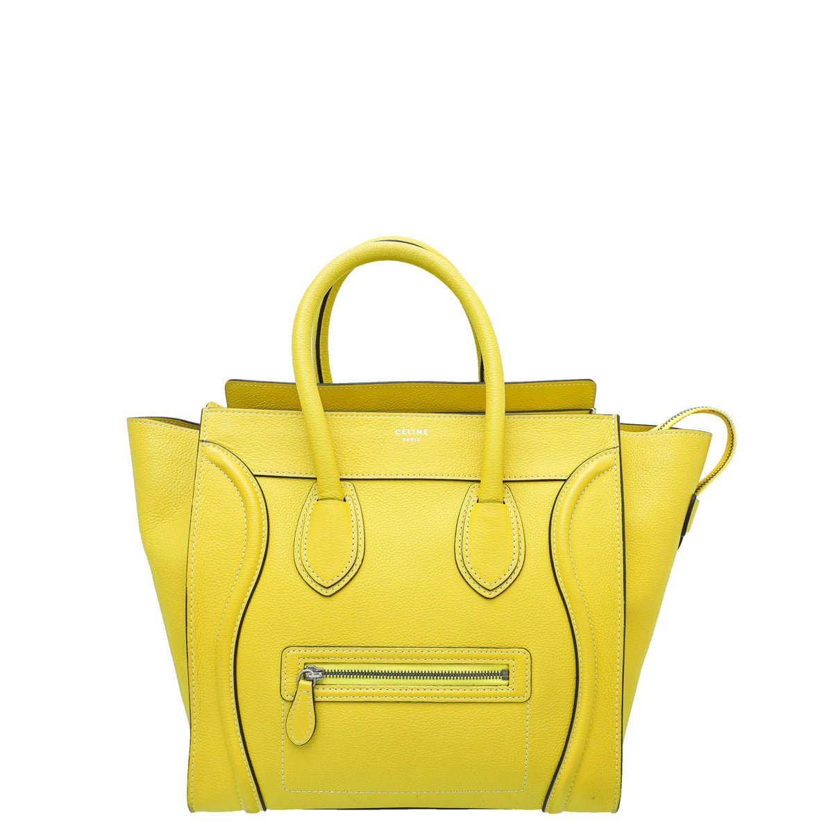 Celine Yellow Luggage Grained Mini Bag – THE CLOSET