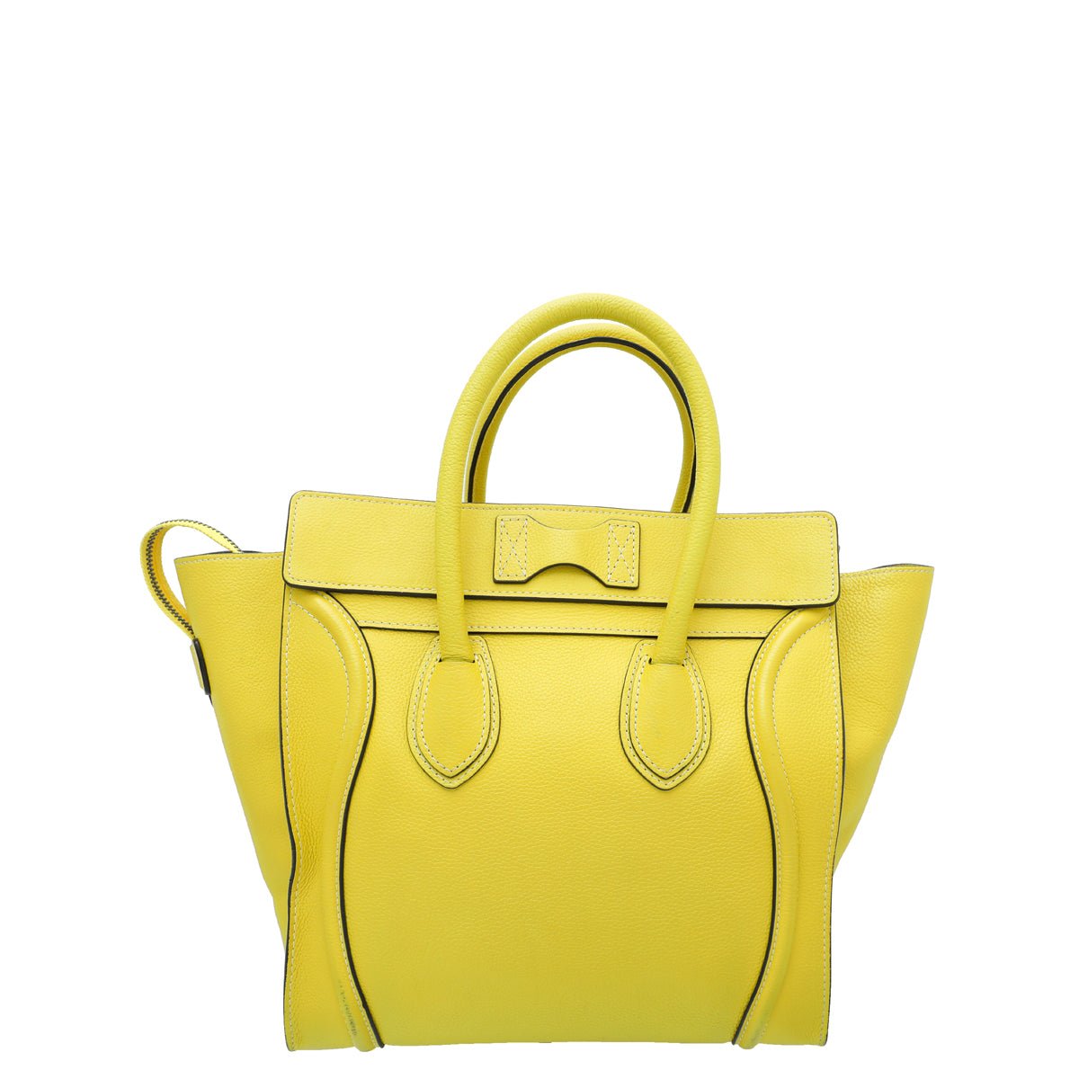Celine Yellow Luggage Grained Mini Bag – THE CLOSET
