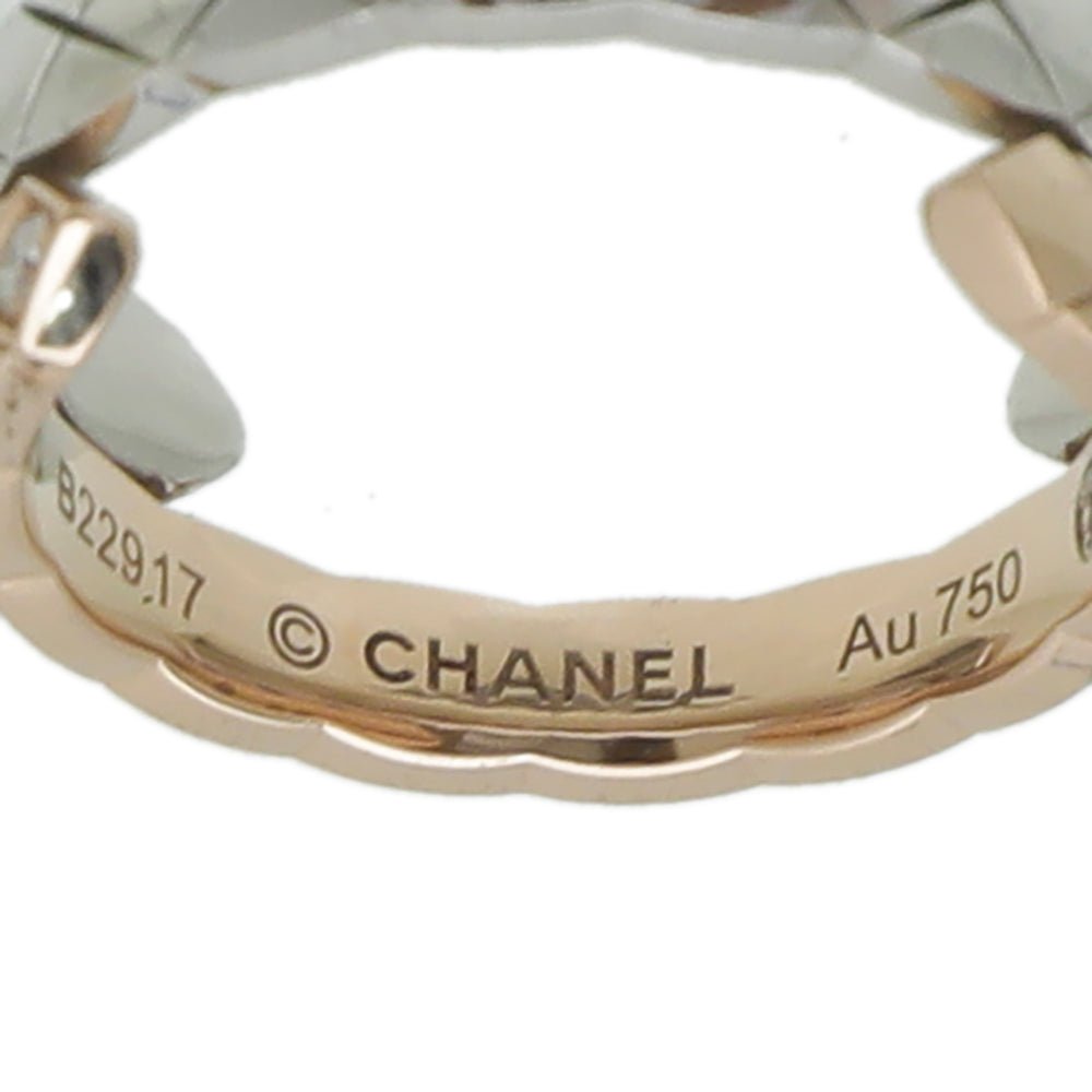 Chanel 18K White/Rose Gold Diamond Coco Crush Toi Et Moi Small Model ...