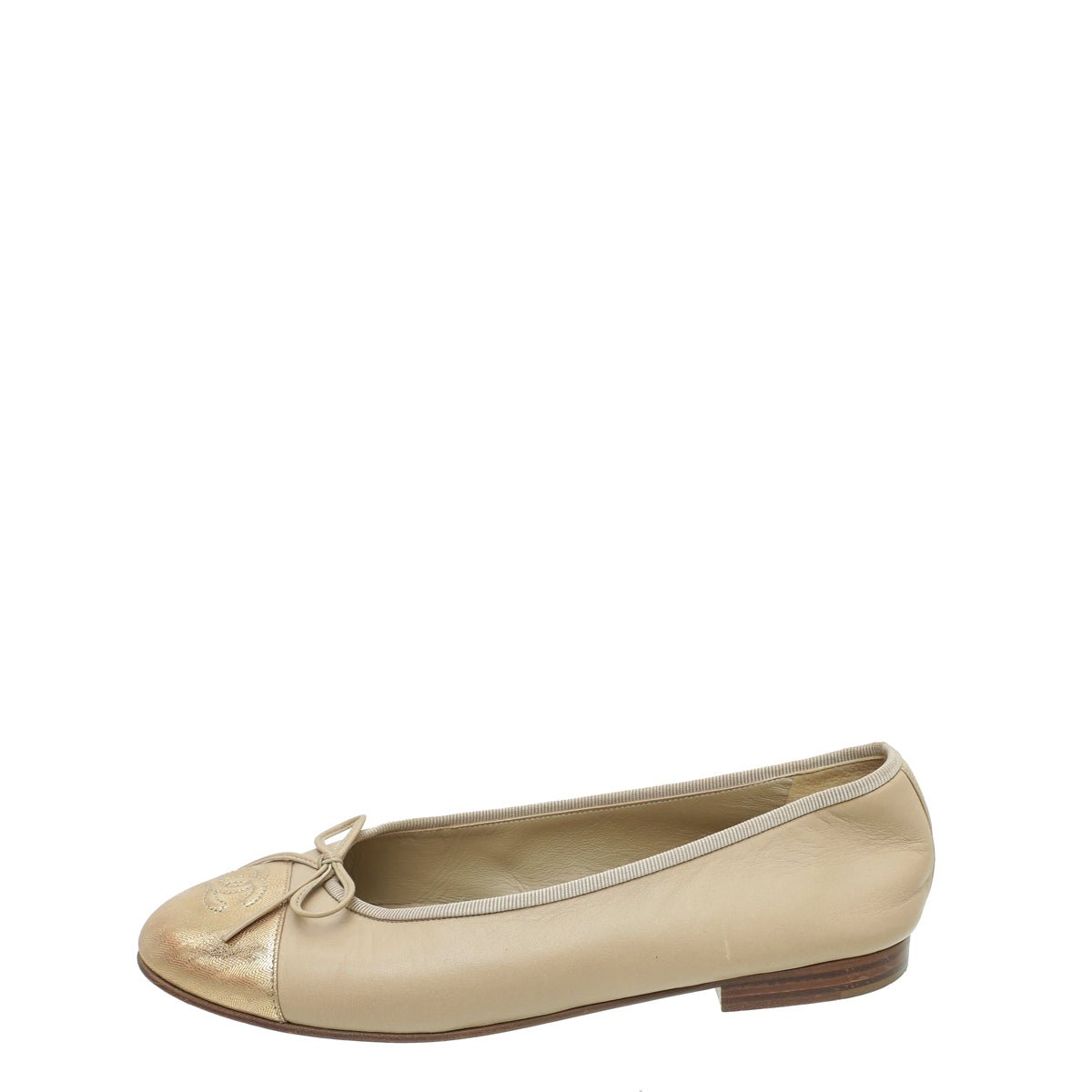 Chanel Bicolor CC Cap Toe Ballet Flats 38 – The Closet