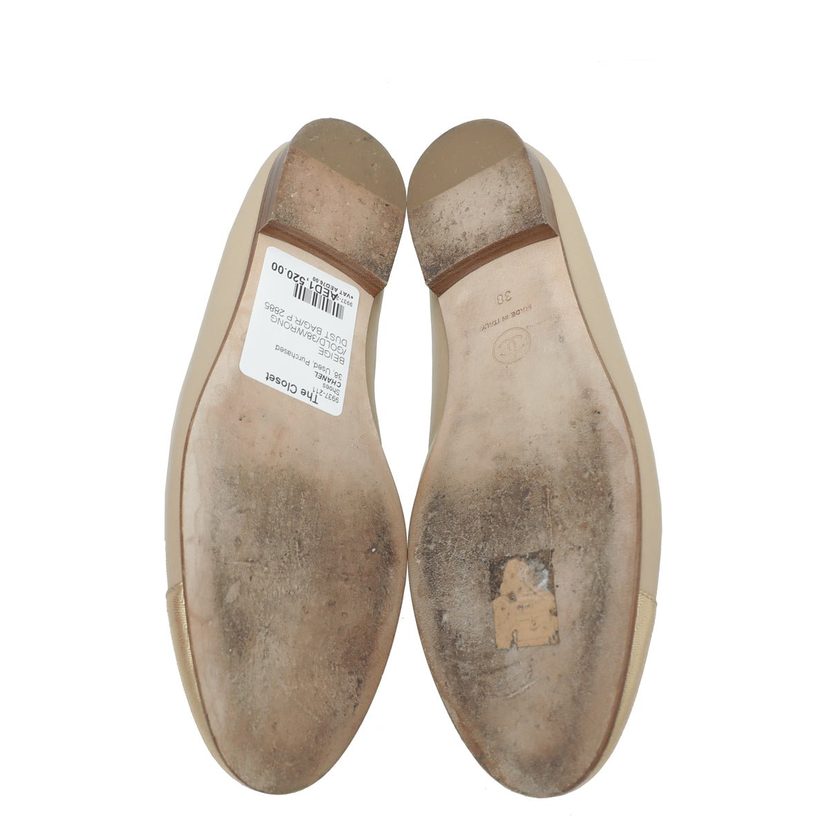 Chanel Bicolor CC Cap Toe Ballet Flats 38 – The Closet