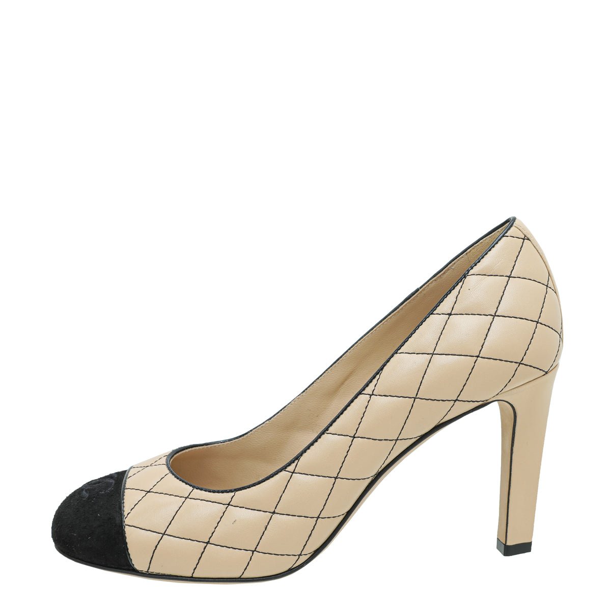 Chanel Bicolor CC Cap Toe Quilted Pump 39 – THE CLOSET