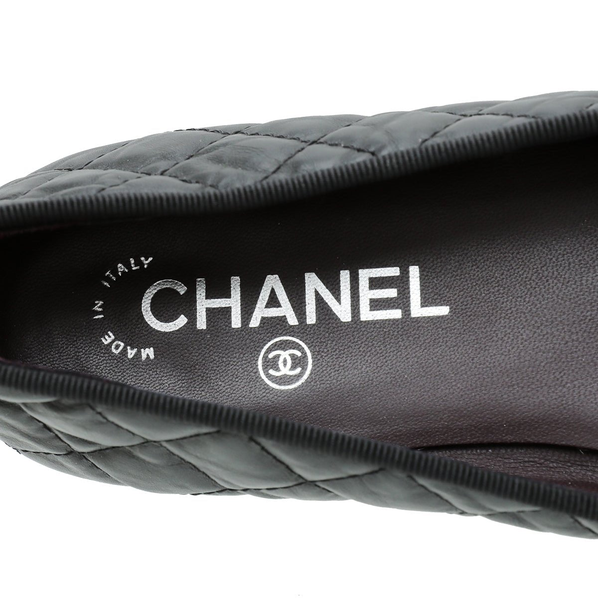 Chanel Black Cap toe Quilted Ballerina Flats 39.5 – The Closet