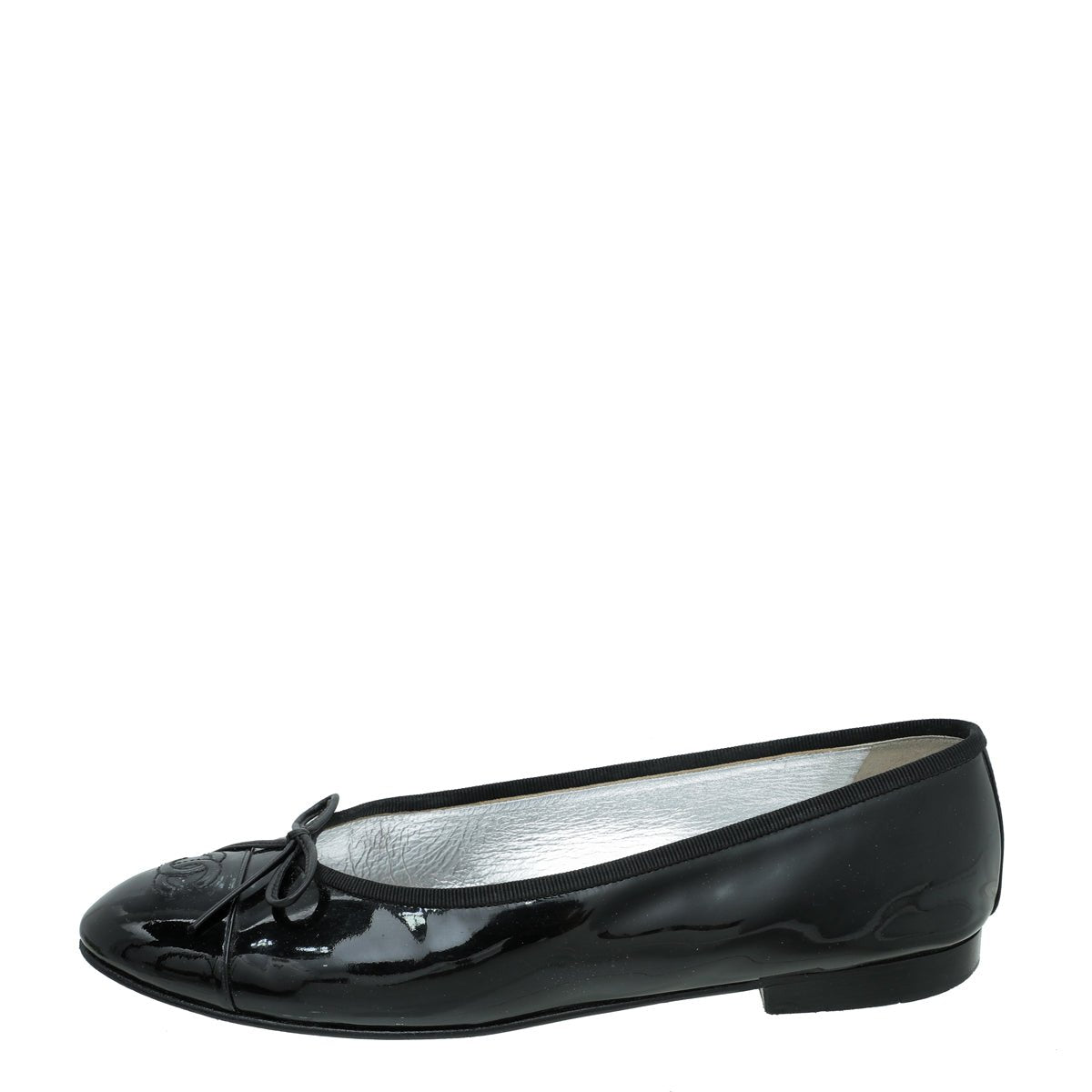 Chanel Black CC Cap Toe Ballerina Flats 40 – The Closet