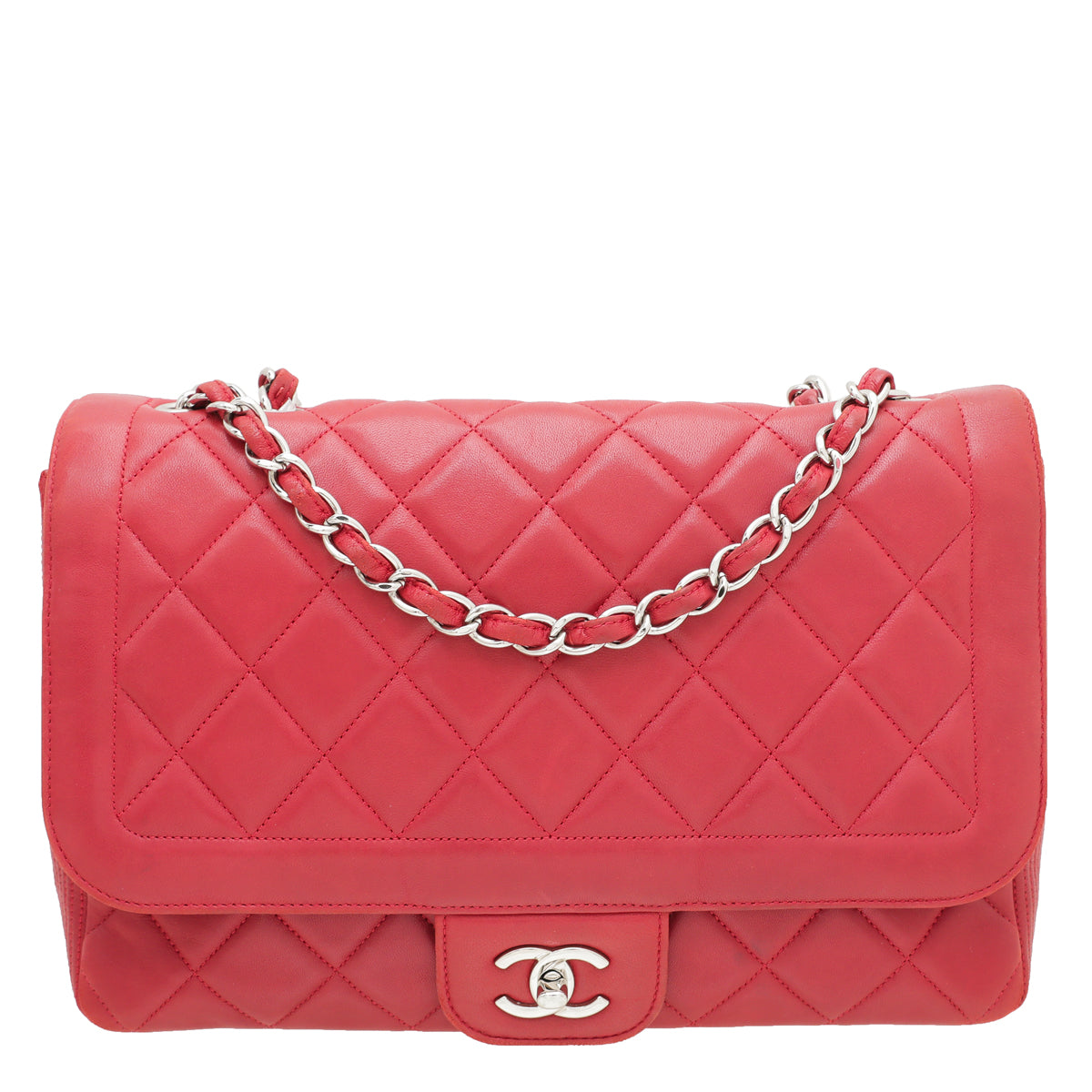 Chanel Red CC Border Flap Jumbo Bag – THE CLOSET