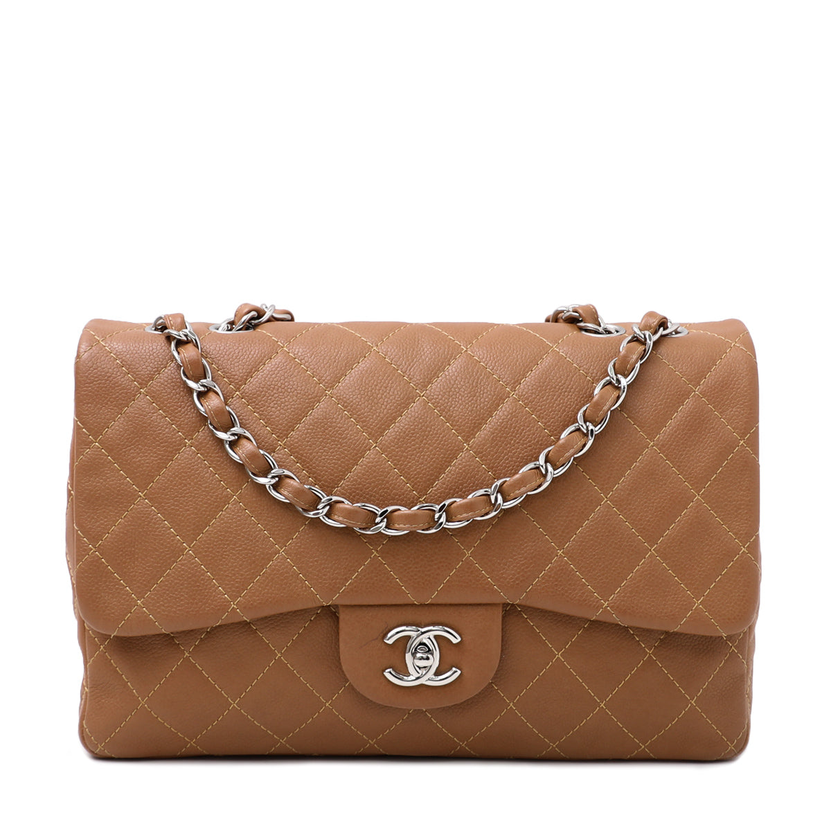Chanel Tan CC Classic Single Flap Bag – THE CLOSET
