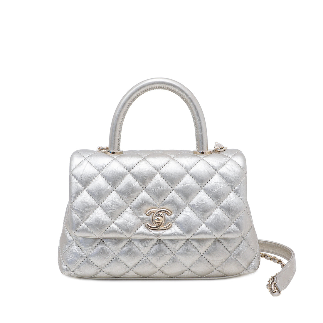Chanel Light Champagne CC Coco Handle Mini Bag – THE CLOSET