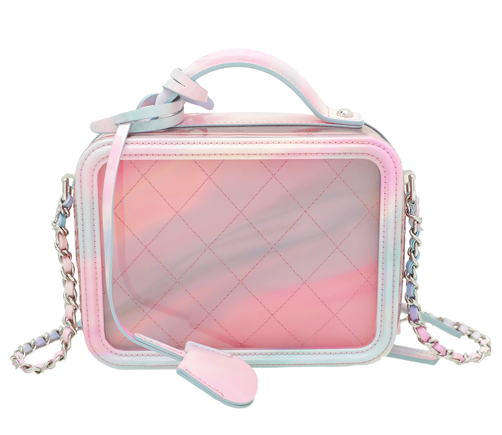Chanel Candy Pink CC Patent PVC Small Vanity Case – THE CLOSET