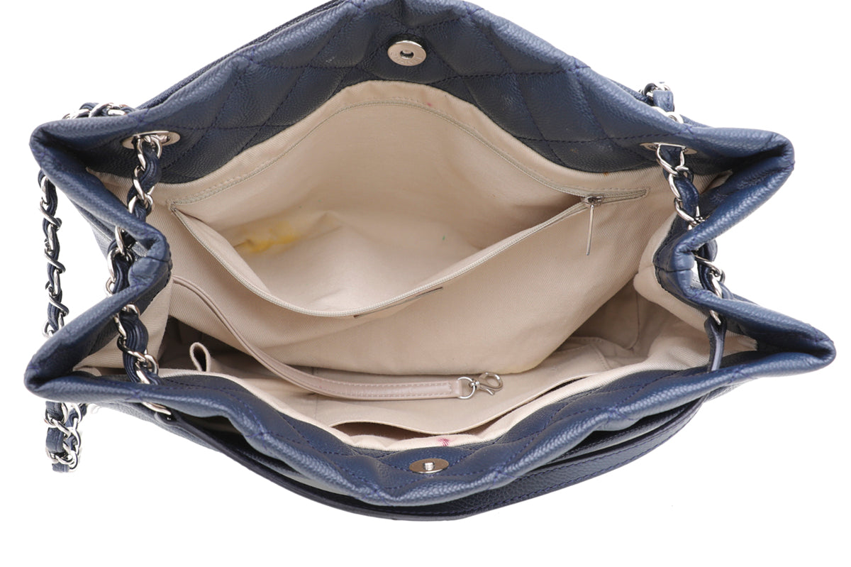 Chanel Navy Blue GST Timeless Shopping Bag – THE CLOSET