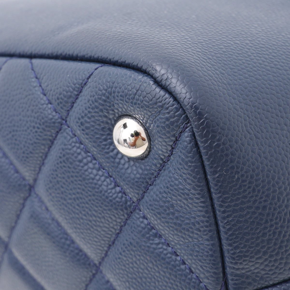 Chanel Navy Blue GST Timeless Shopping Bag – THE CLOSET
