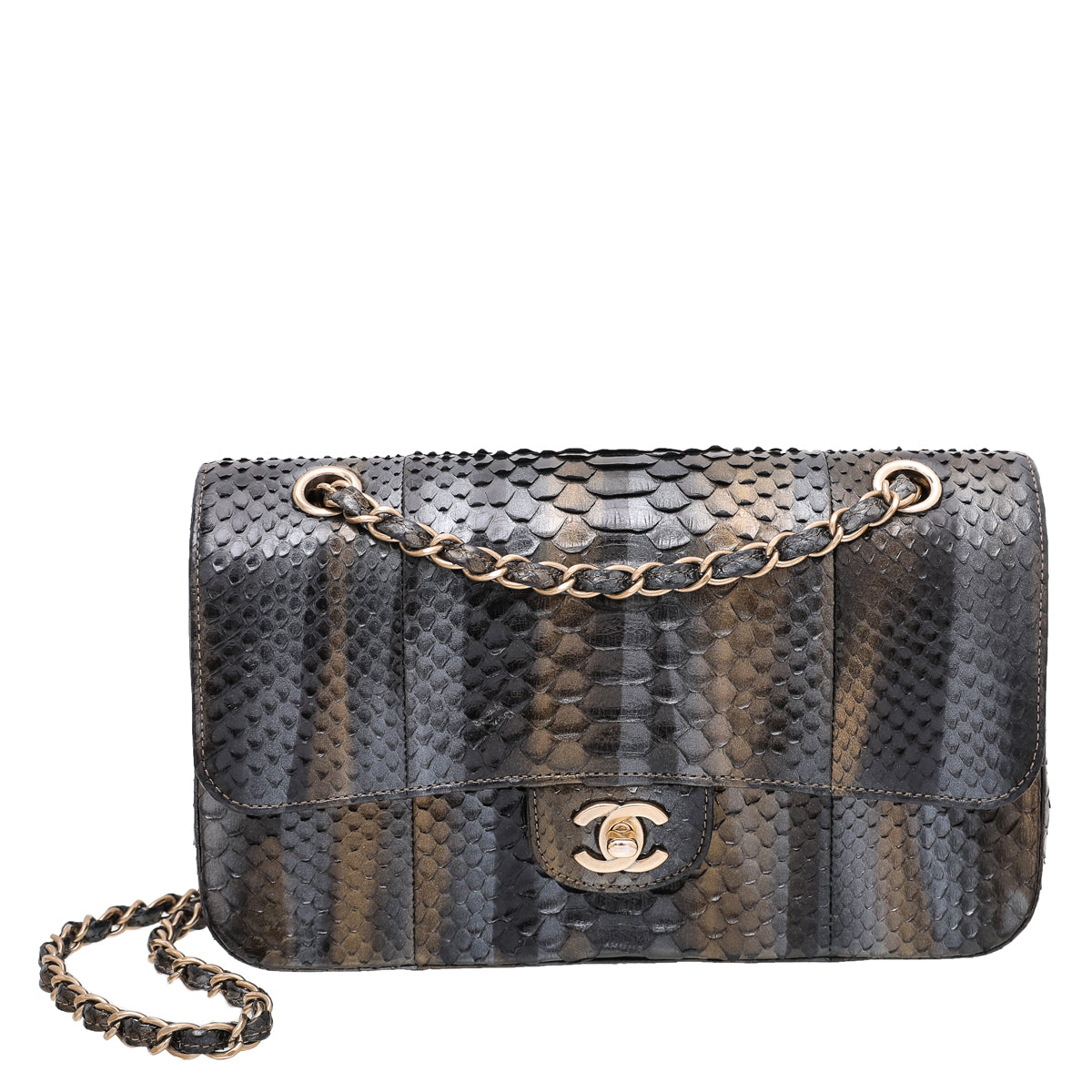 Chanel Multicolor Python Classic Double Flap Bag – THE CLOSET