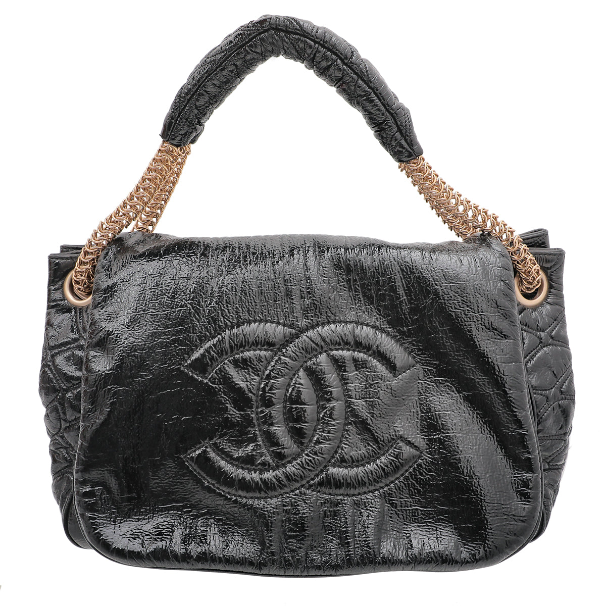 Chanel Black Vinyl Rodeo Accordion Flap Bag – THE CLOSET