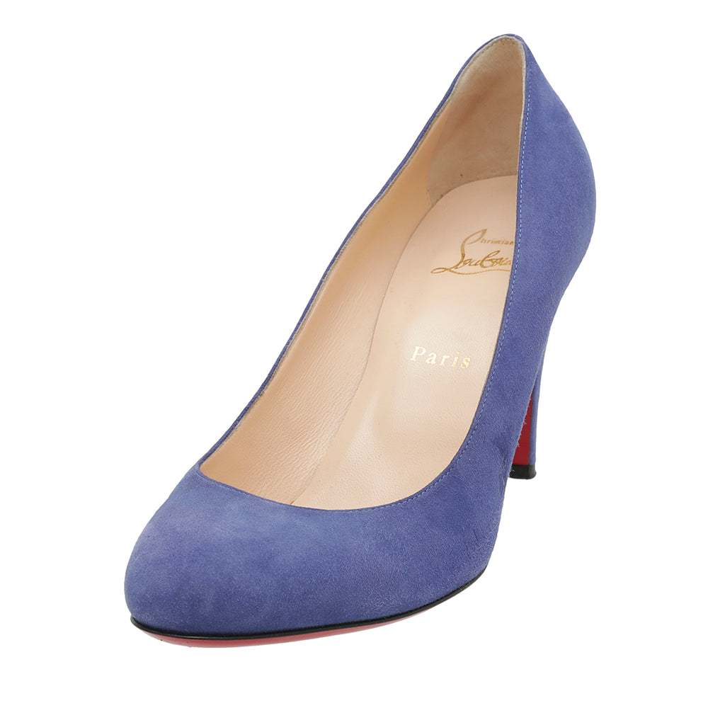 Christian Louboutin Blue Suede Simple Pump 40.5 – THE CLOSET