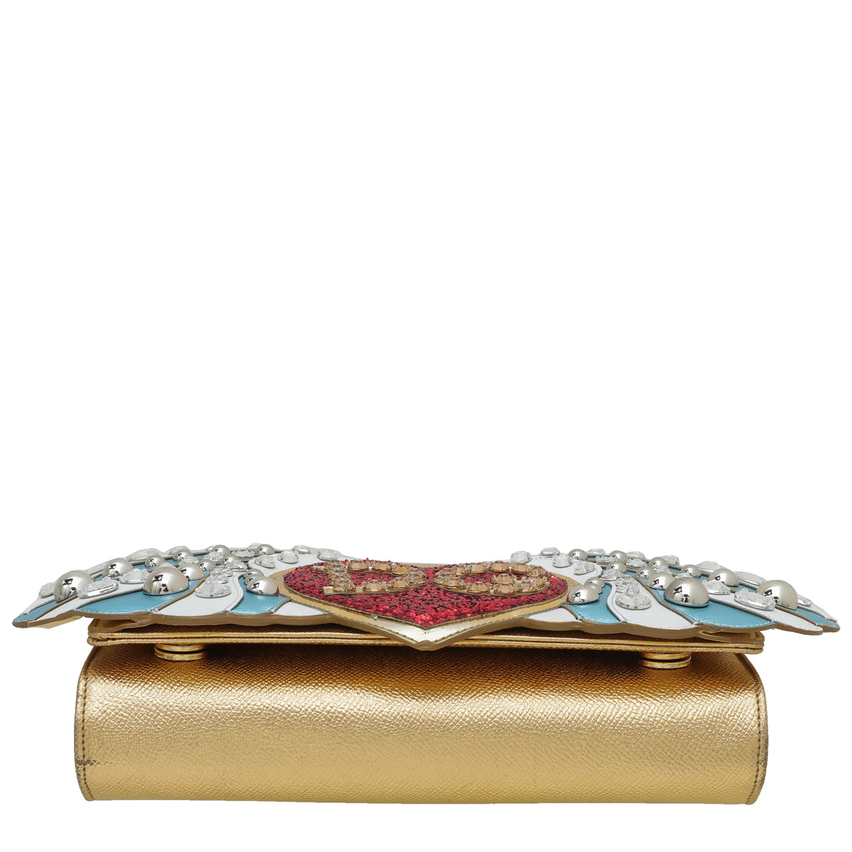 Dolce & Gabbana Metallic Gold Angel Chain Clutch Bag – THE CLOSET