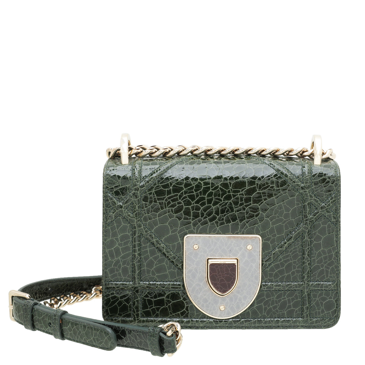 Christian Dior Green Ceramic Effect Deerskin Diorama Club Bag – THE CLOSET