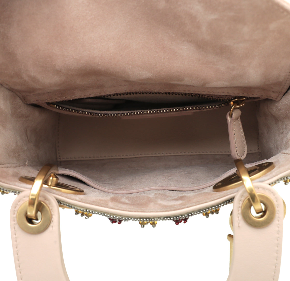 Christian Dior Nude Lady Dior Embroidered and Beaded Mini Bag – THE CLOSET