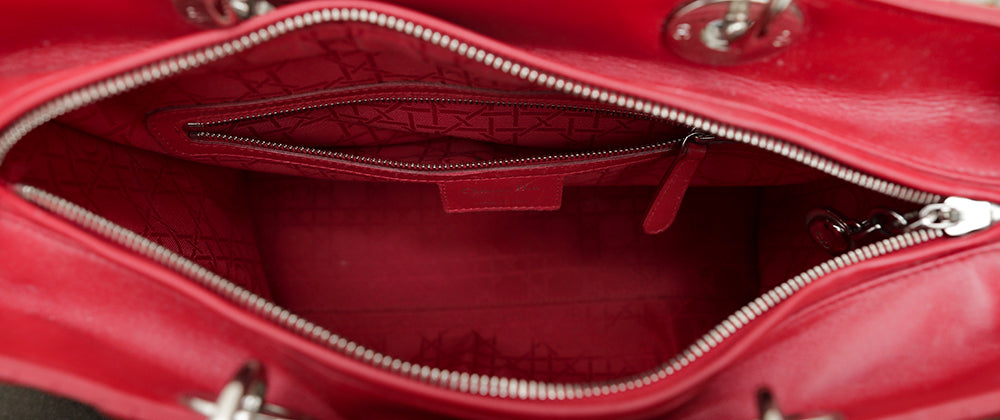 Christian Dior Red Lady Dior Large Bag – The Closet