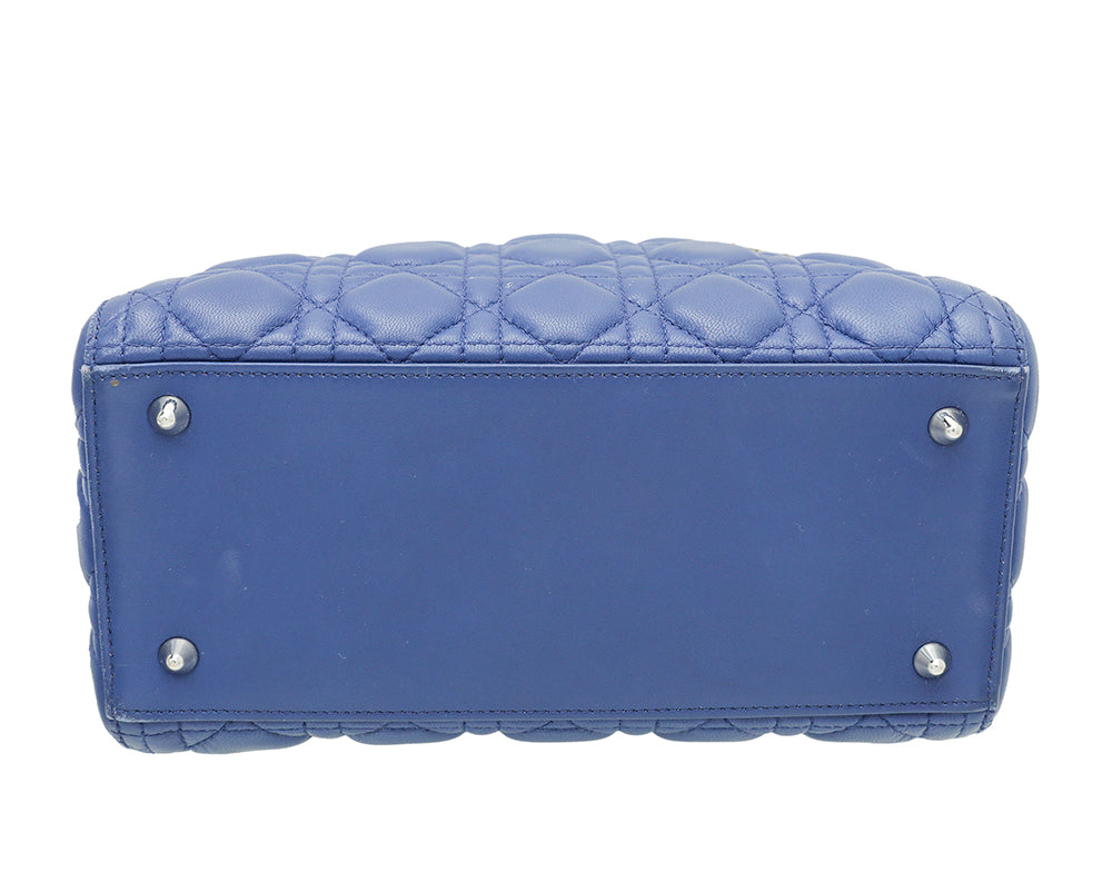 Christian Dior Blue Lady Dior Medium Bag – THE CLOSET