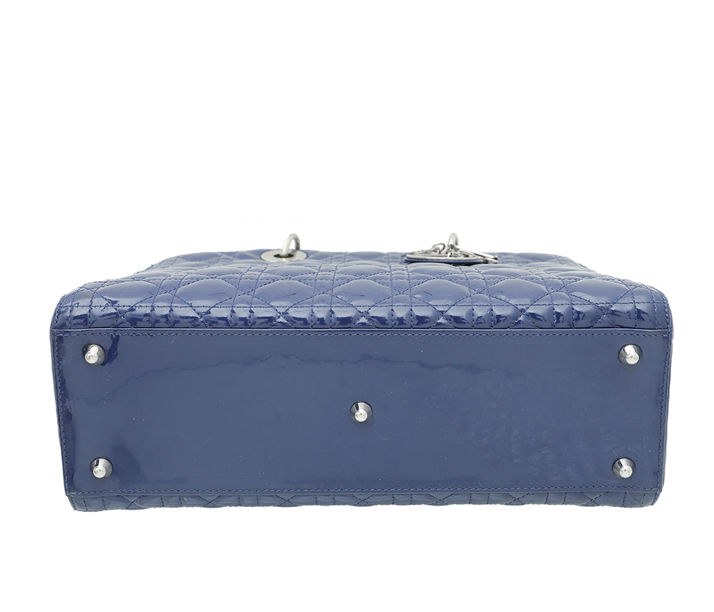Christian Dior Blue Lady Dior Large Bag – THE CLOSET