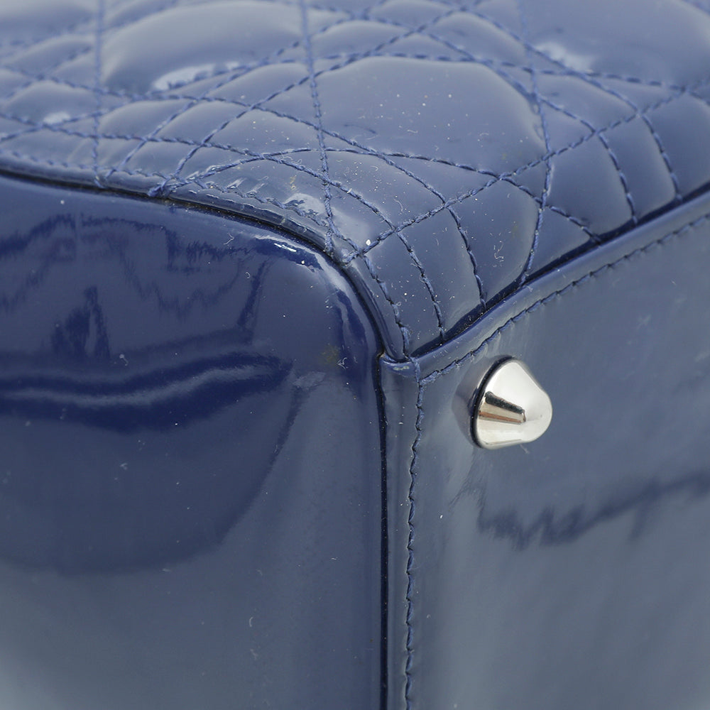 Christian Dior Blue Lady Dior Large Bag – THE CLOSET