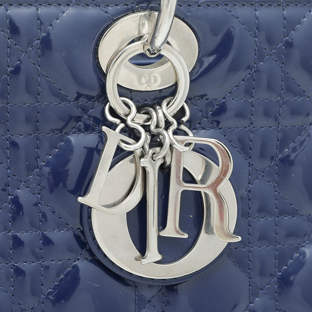 Christian Dior Blue Lady Dior Large Bag – THE CLOSET