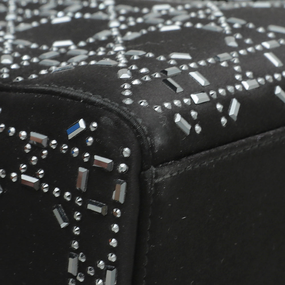 Christian Dior Black Satin Lady Dior Strass Cannage Bag – THE CLOSET