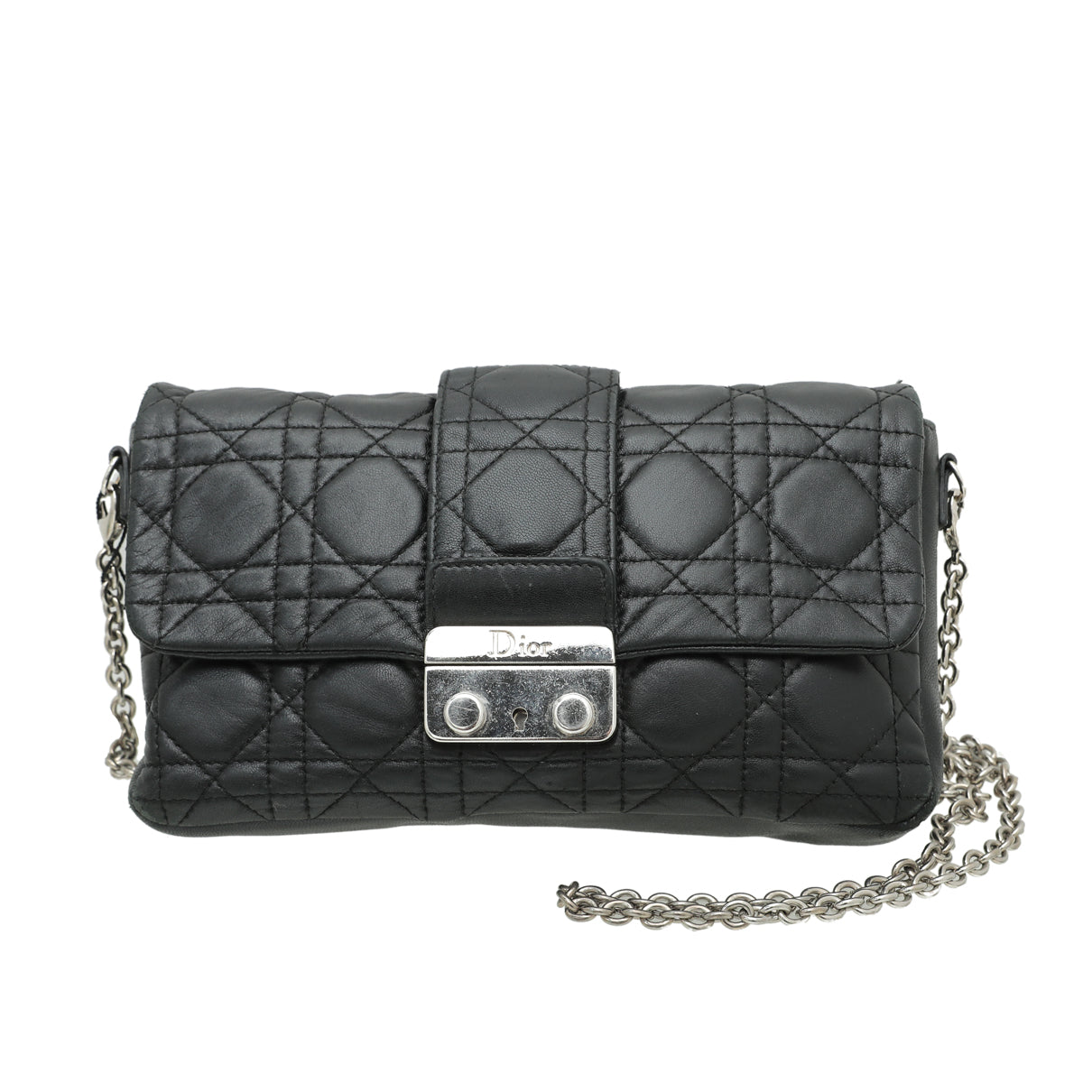 Christian Dior Black New Lock Cannage Chain Pouch – THE CLOSET