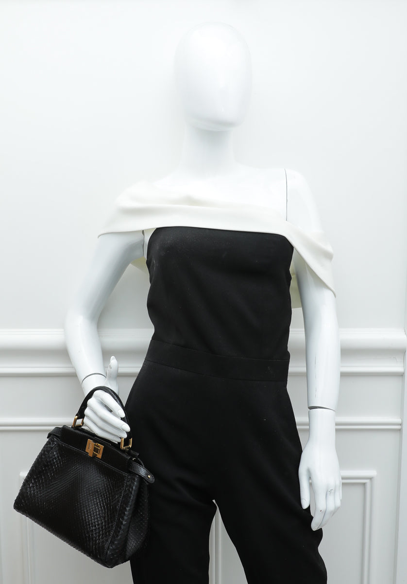Fendi Black Python Peekaboo Iconic Mini Bag – The Closet