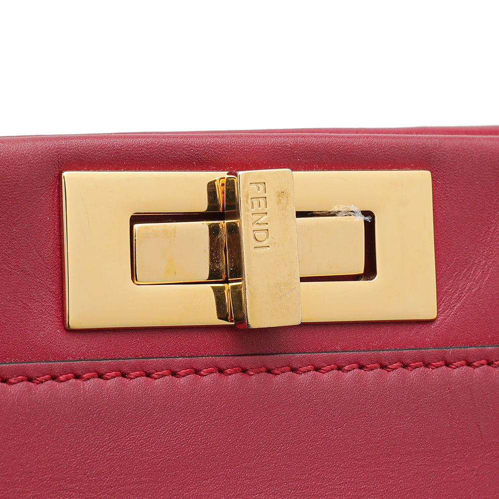 Fendi Red Iconic Peekaboo Regular Bag – THE CLOSET