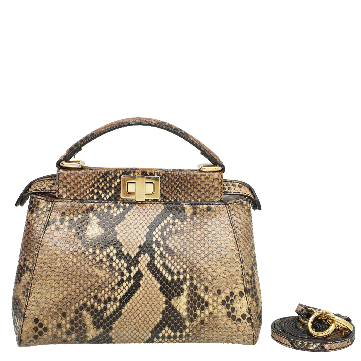 Fendi Light Yellow Python Peekaboo Bag – THE CLOSET