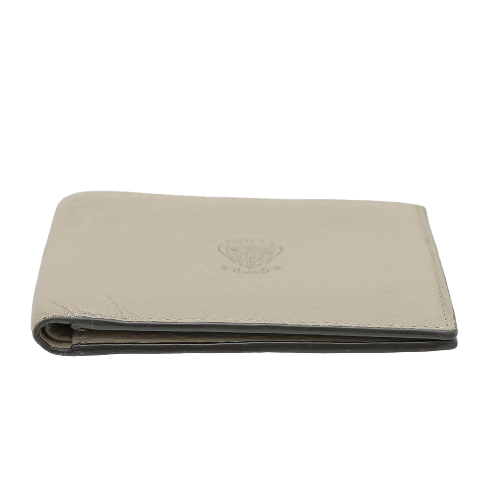 Gucci Beige Crest Stamp Bifold Wallet – THE CLOSET